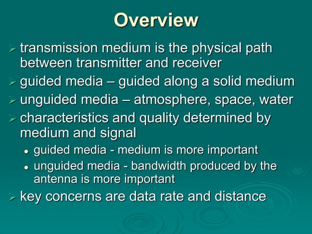 Chapter 4-Transmission Media - guided and unguided .pptx | Computer Networking | Computing