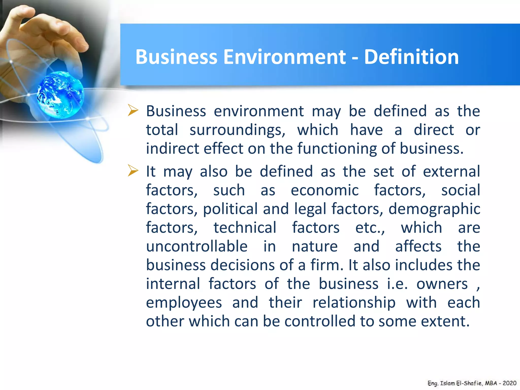 Chapter 4 Types of Business Environment by Islam El-Shafie | PDF