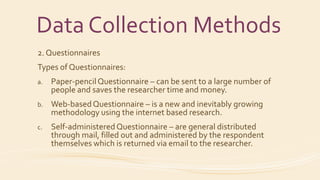 Chapter 4 Understanding Data and Ways to Systematically Collect Data | PPTX