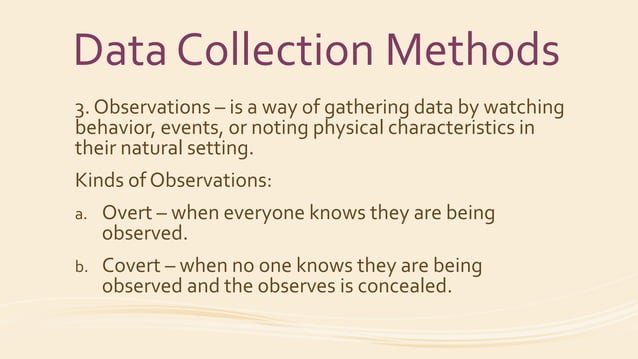 Chapter 4 Understanding Data and Ways to Systematically Collect Data | PPTX