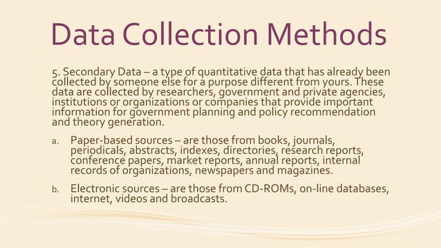 Chapter 4 Understanding Data and Ways to Systematically Collect Data | PPTX