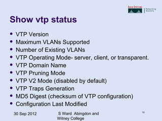 Chapter 4 vtp | PPT | Computer Networking | Computing