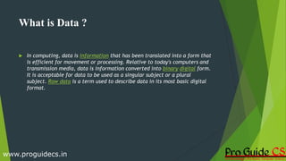 Chapter 4 what is data and data types | PPT