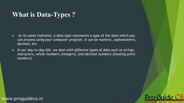 Chapter 4 what is data and data types | PPT