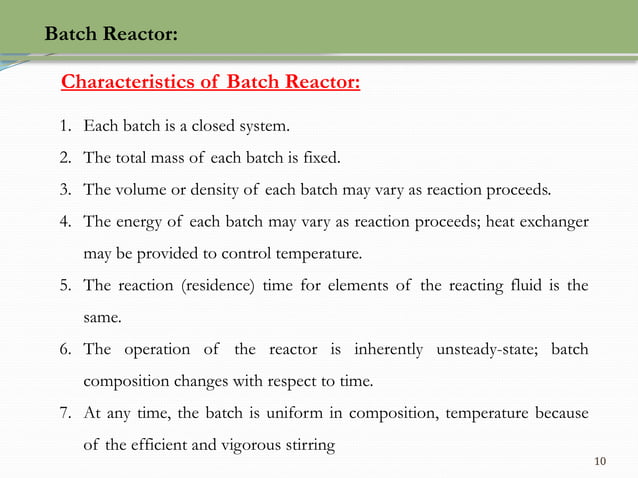 It is a presentation PPT of a CSTR Reactor | PPTX | Chemistry | Science