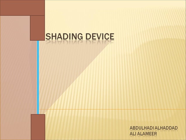 GreenStudio - Chapter 4 2 7 Shading Devices | PPT