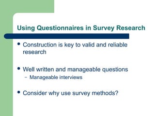 Chapter4A Developing a Questionnaire.ppt