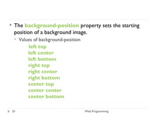 Chapter 4a cascade style sheet css
