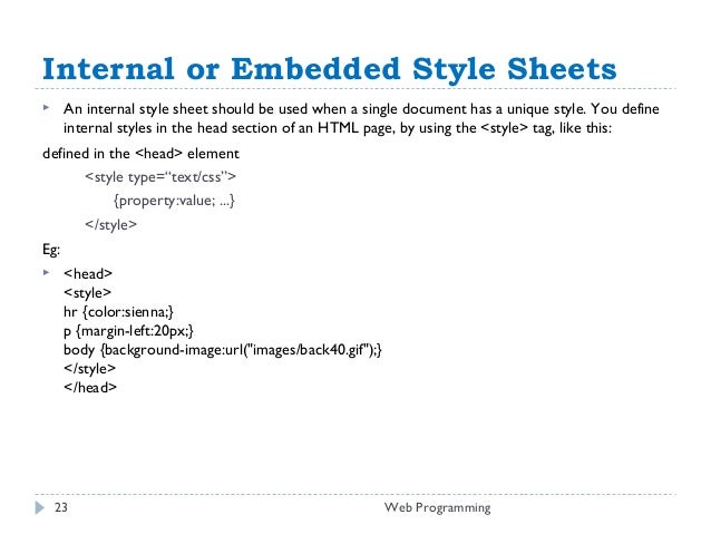 Chapter 4a cascade style sheet css