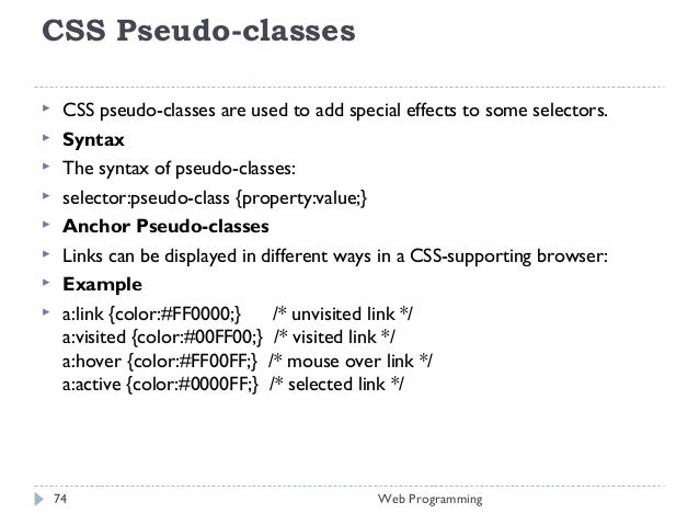 Chapter 4a cascade style sheet css