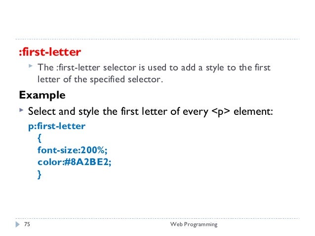 Chapter 4a cascade style sheet css