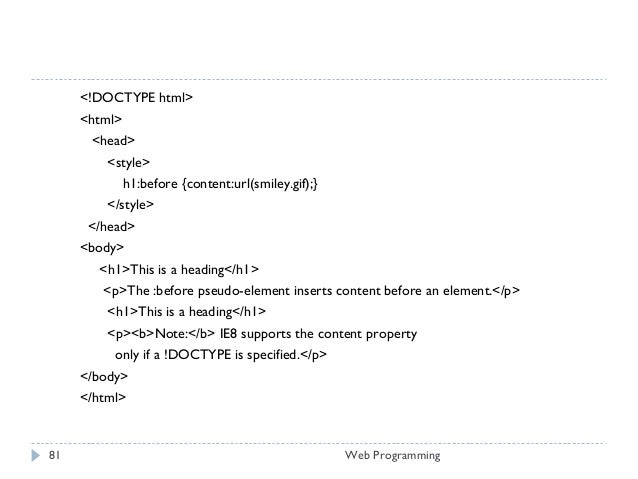 Chapter 4a cascade style sheet css