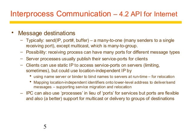 Chapter 4 A Interprocess Communication