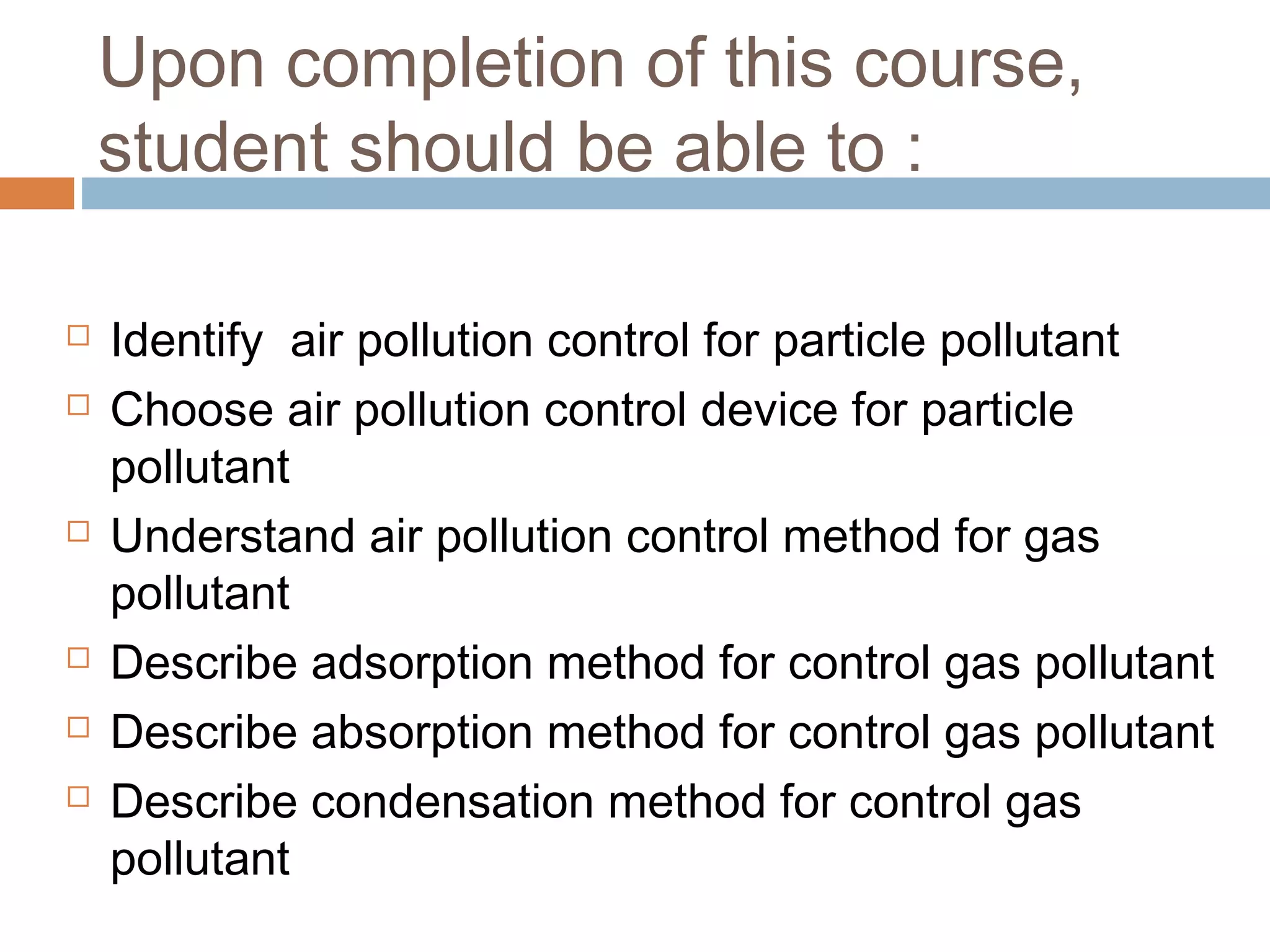 Chapter 4 air pollution control and tecnologies | PPT