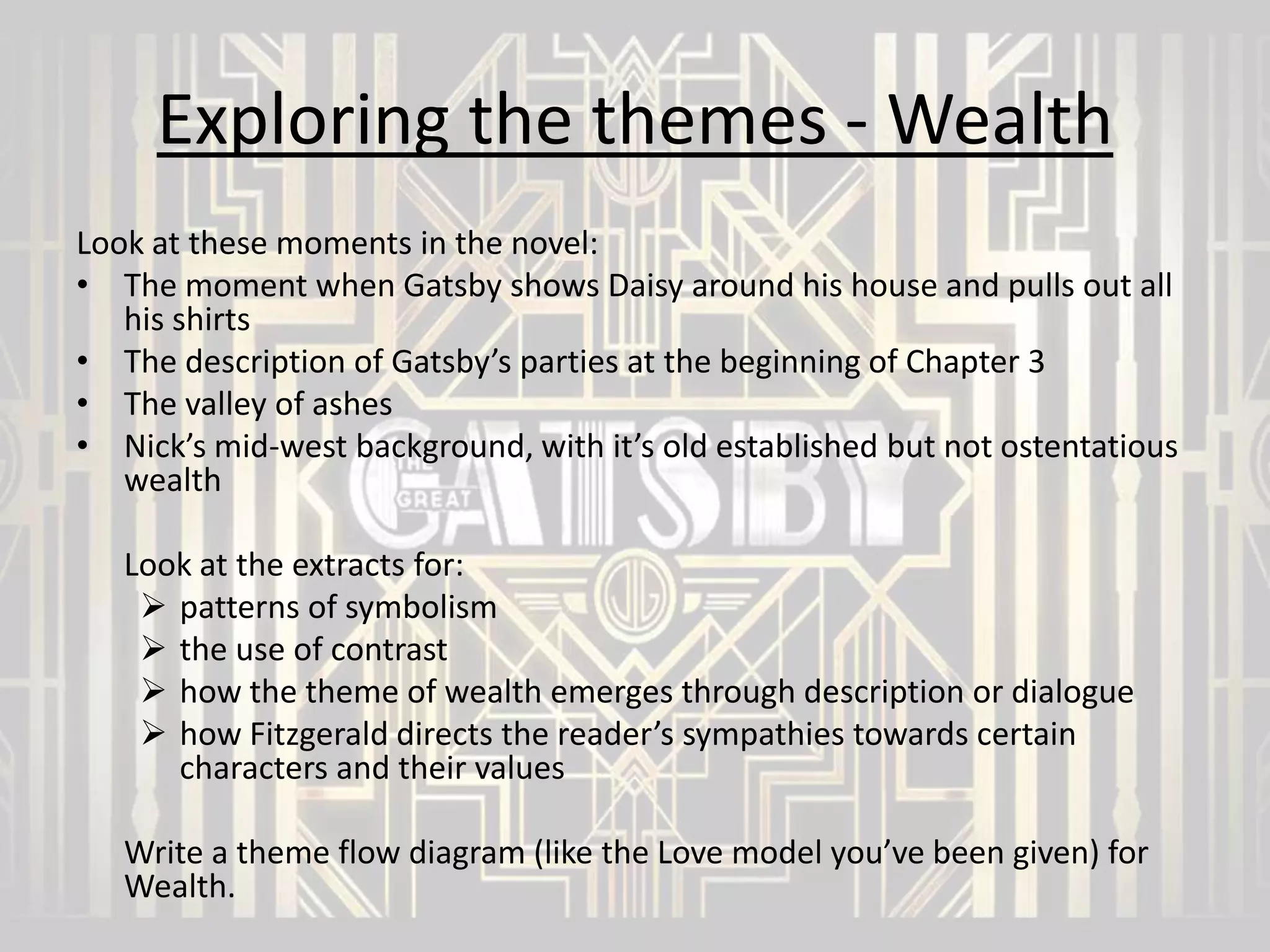 The Great Gatsby - Chapters 4 and 5 | PPTX | Genres