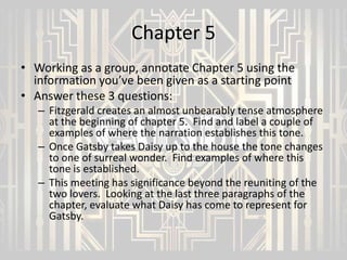 The Great Gatsby - Chapters 4 and 5 | PPTX