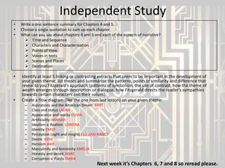 The Great Gatsby - Chapters 4 and 5 | PPTX | Genres