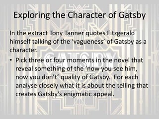 The Great Gatsby - Chapters 4 and 5 | PPTX