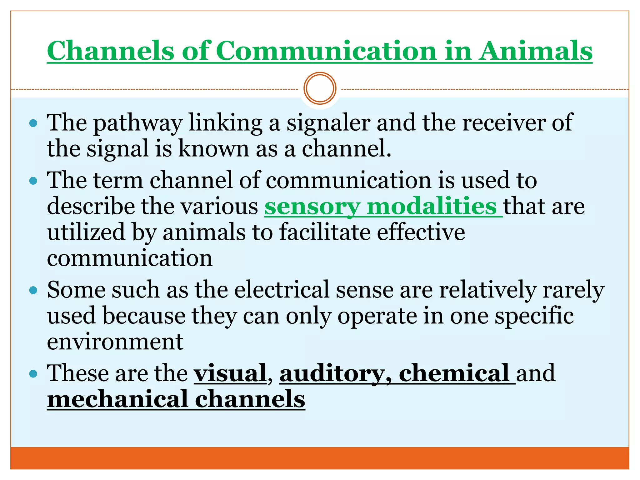 Communication in Animals | PDF