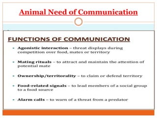 Communication in Animals | PDF