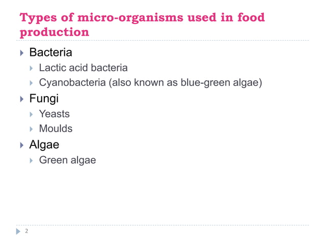 Chapter 4 Application of microbes in food biotechnology.pptx | Food & Drink