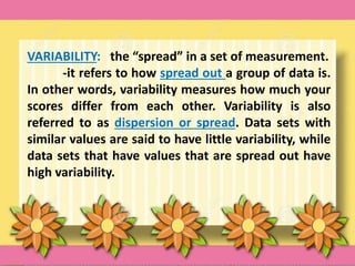 Measures of Variability | PPTX