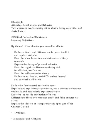Chapter 4Attitudes, Attributions, and BehaviorTwo women in .docx ...