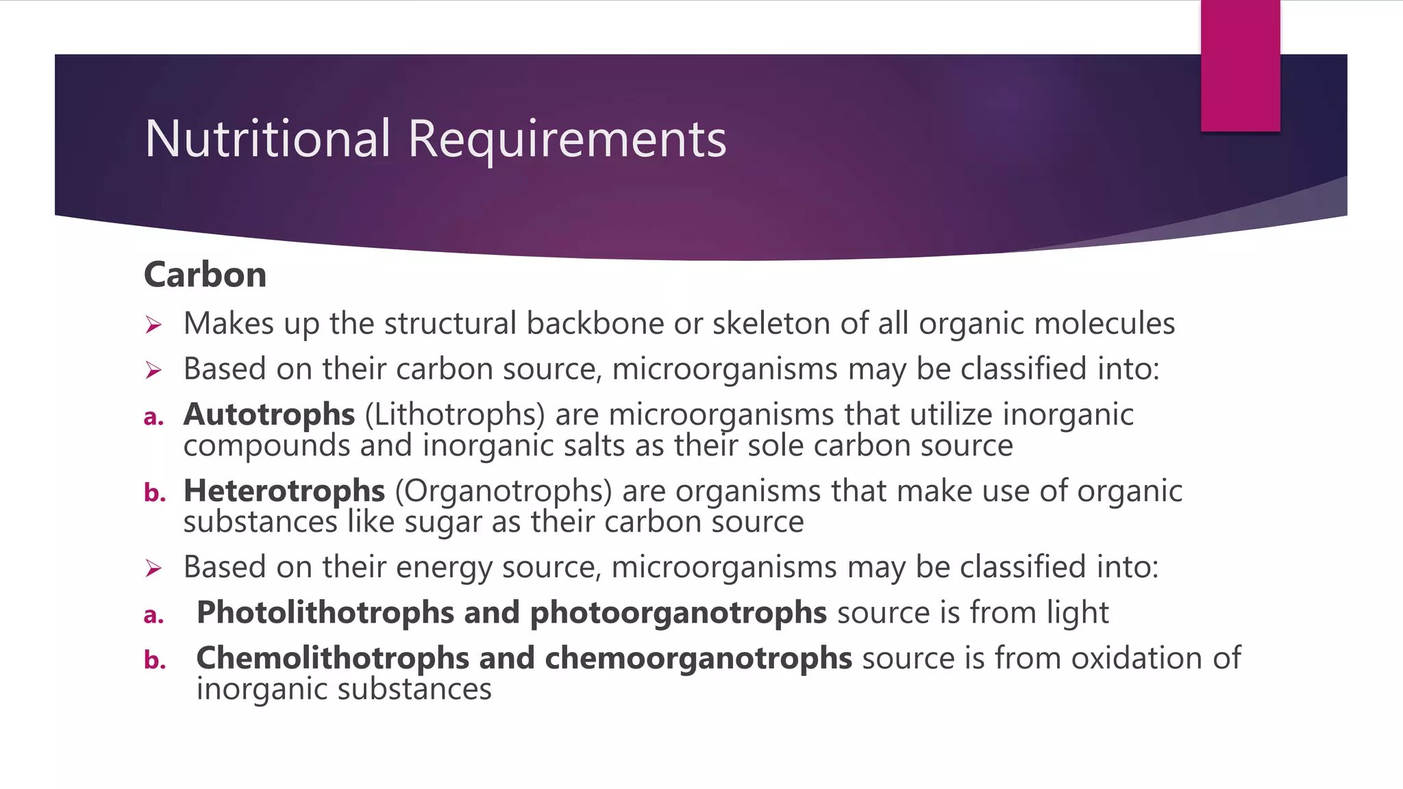Chapter 4 Bacterial Growth Requirements | PPTX