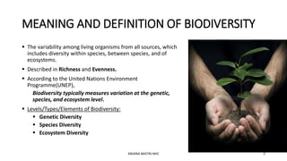 Chapter 4 Biodiversity and conservation | PPT