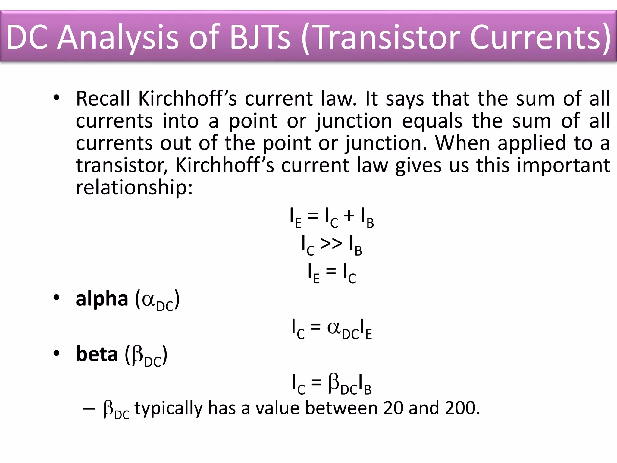 Bipolar junction Transistor | PPTX