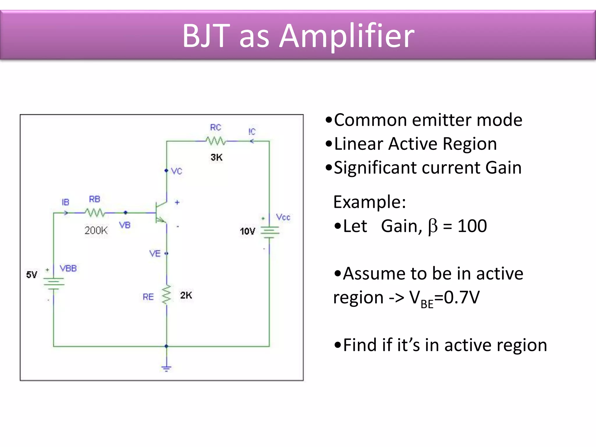 Bipolar junction Transistor | PPTX
