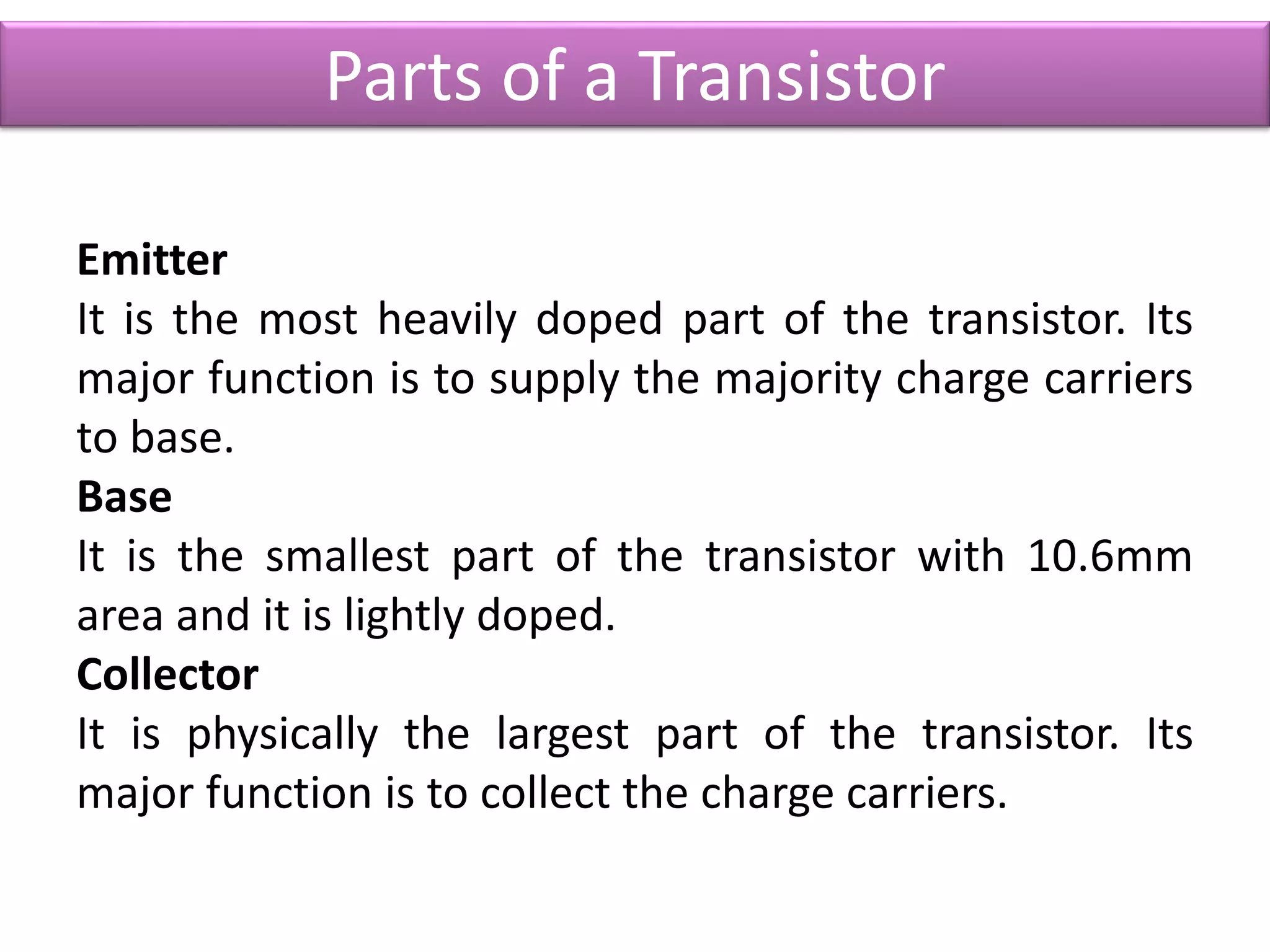 Bipolar junction Transistor | PPTX