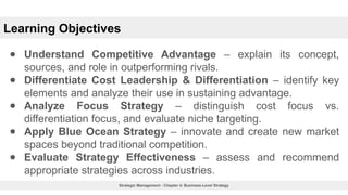 Chapter 4 – Business-Level Strategy - Strategic Management | PPTX