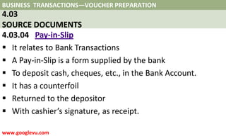 Business Transactions - Voucher Prepration | PDF