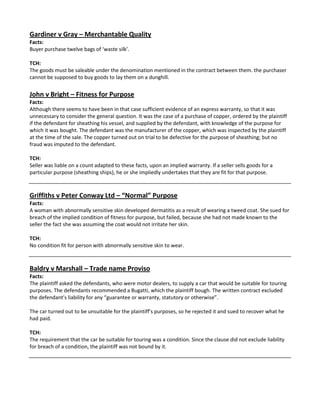 Law - Chapter 4 cases | DOCX