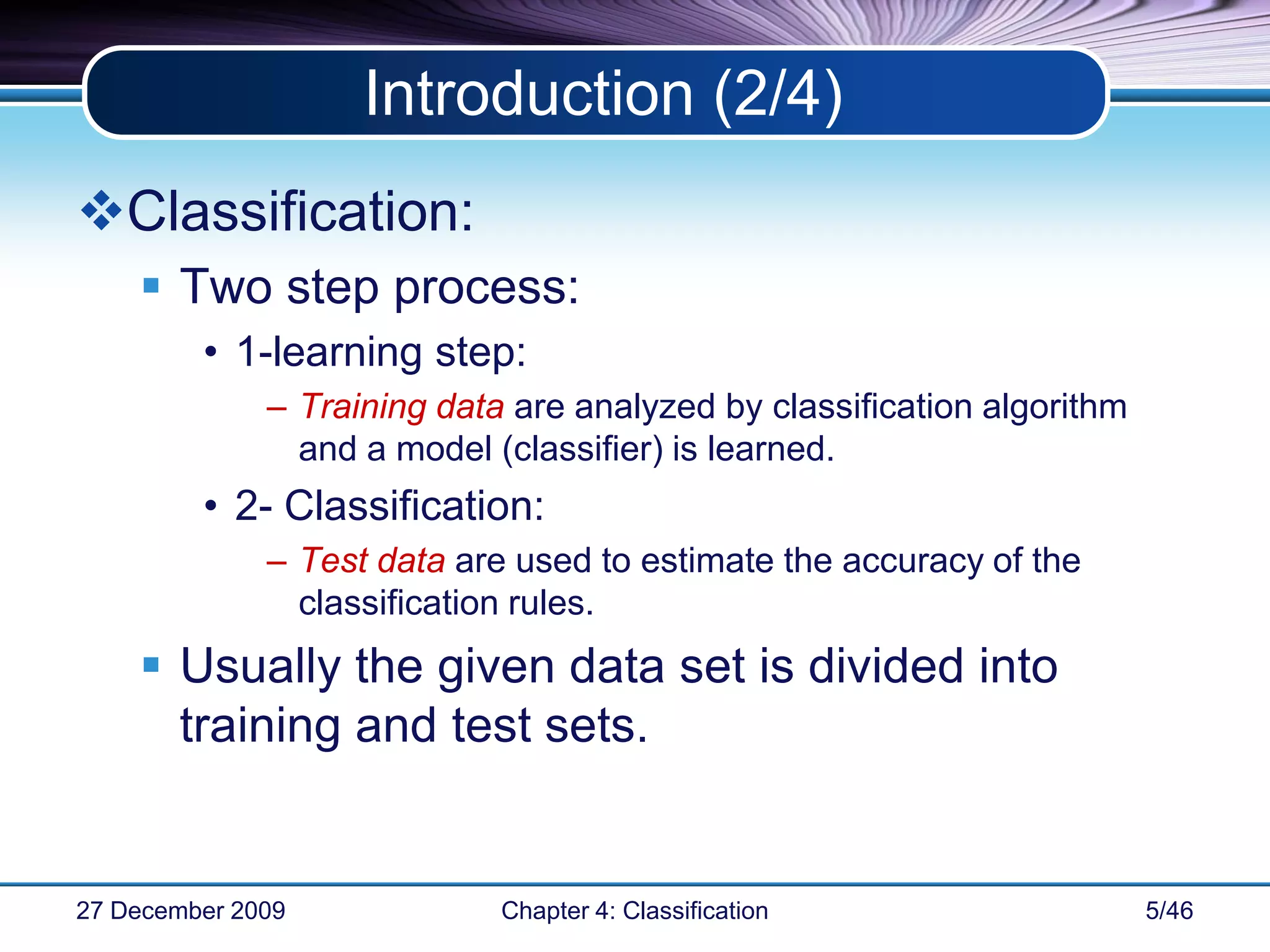 Chapter 4 Classification | PPTX