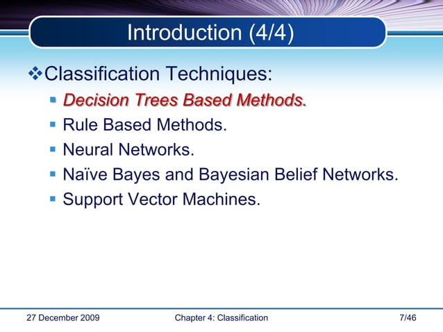 Chapter 4 Classification | PPTX