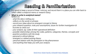 Chapter 4 common features of qualitative data analysis | PPSX