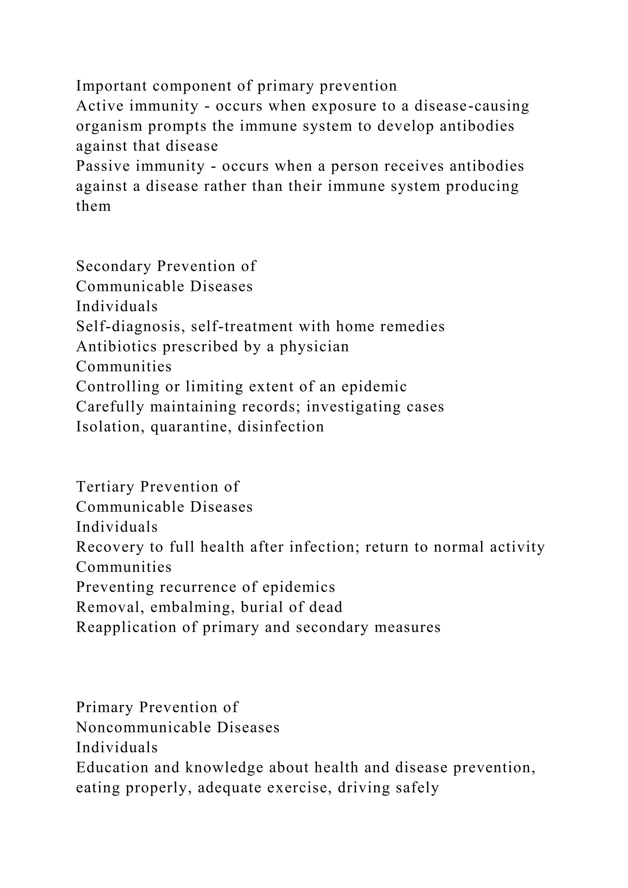 Chapter 4Communicable and Noncommunicable Diseases Prevention.docx ...