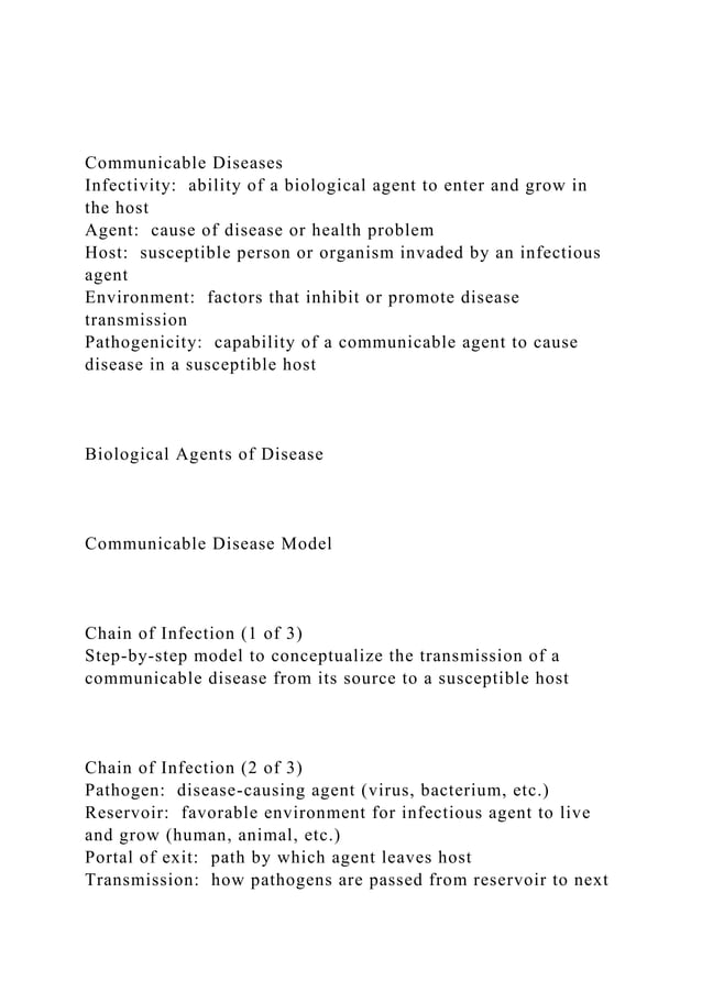 Chapter 4Communicable and Noncommunicable Diseases Prevention.docx ...