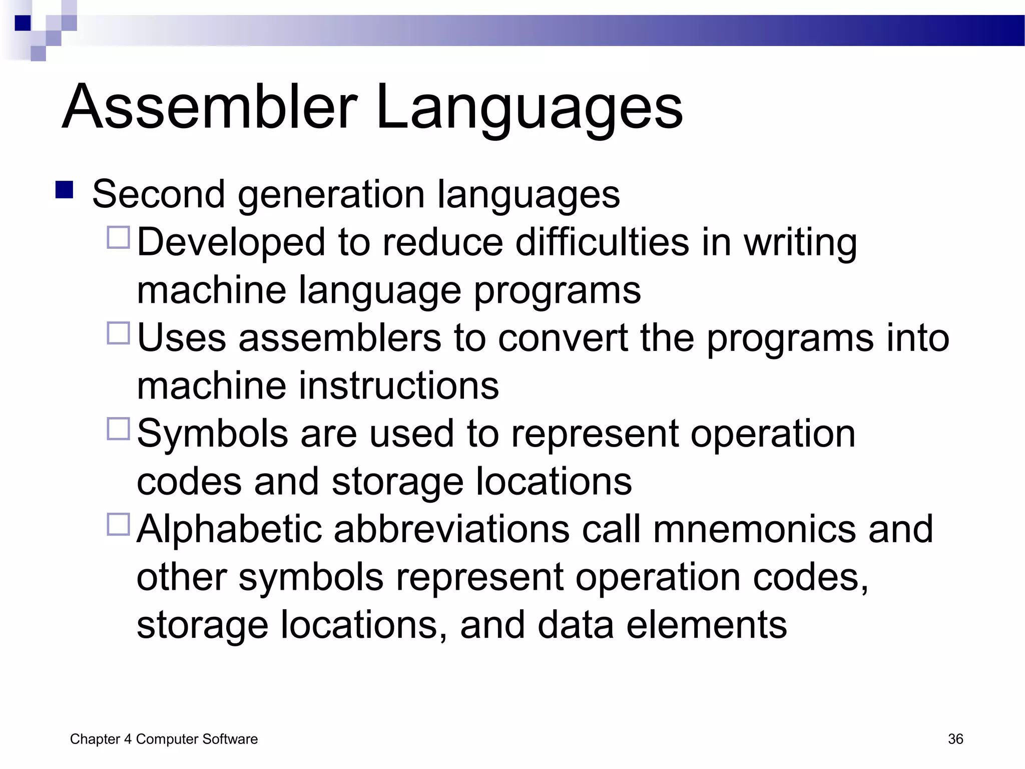 Chapter 4 computer software | PPT