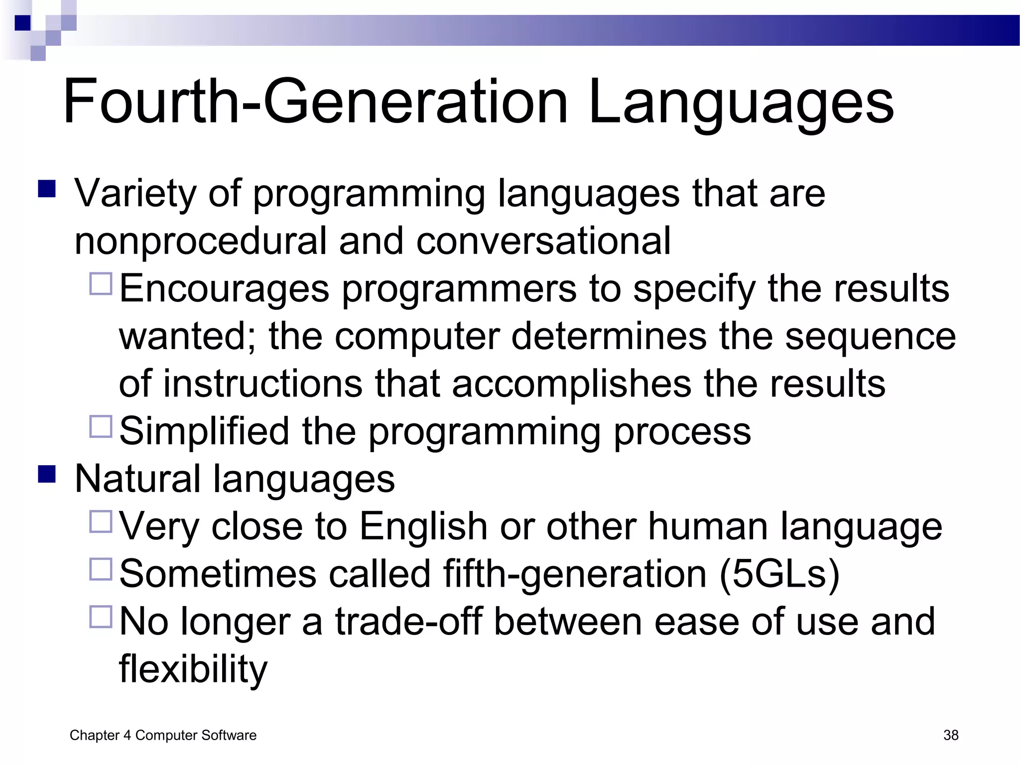Chapter 4 computer software | PPT