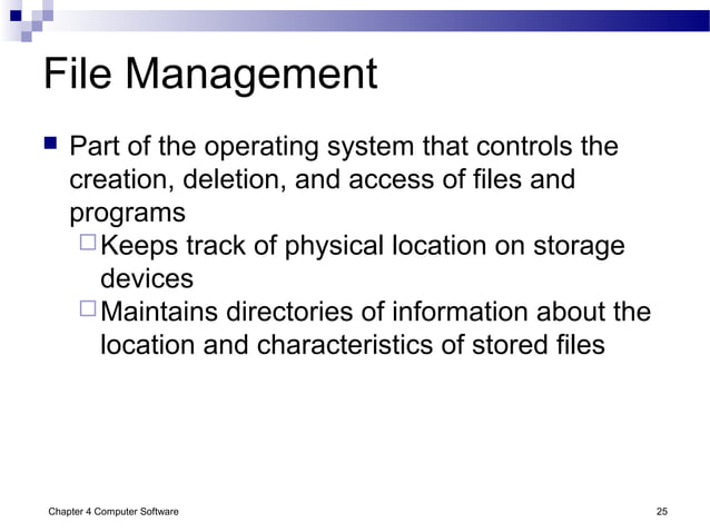 Chapter 4 computer software