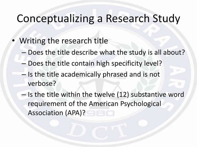 Chapter 4, Conceptualizing A Research Study | PPTX