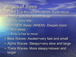 Chapter 4 consciousness, sleep, dreams, hynosis & drugs notes | PPT