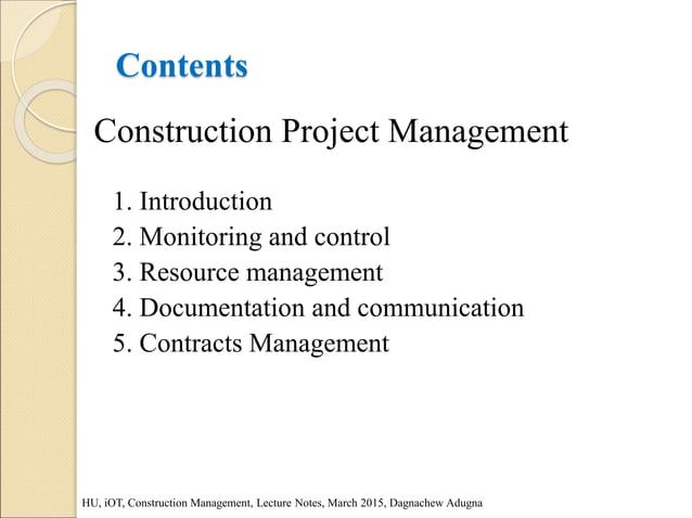 Chapter 4 Construction Project Management. Lec 4.ppt | Civil ...