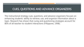 Chapter 4 – cues, questions and advance | PPTX
