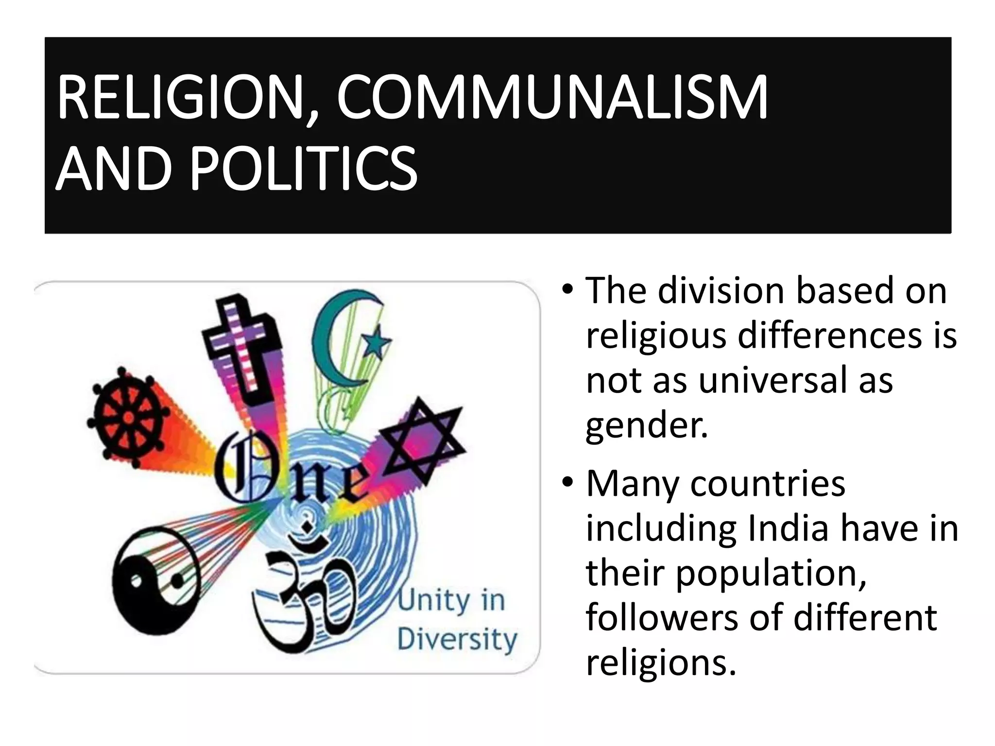 Chapter - 4, Gender Religion and Cast, Democratic Politics/Civics ...
