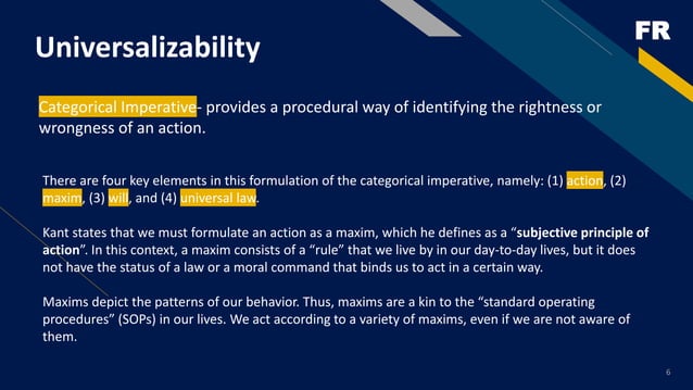 CHAPTER 4 DEONTOLOGY (Duty and Agency AND Autonomy and Universalizalibility).pptx