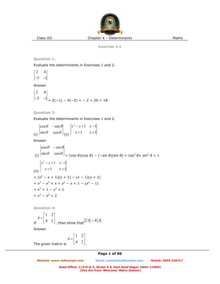 Chapter 4 determinants | PDF